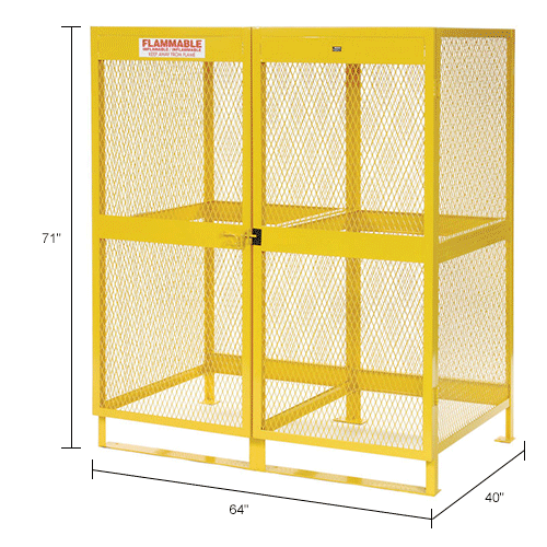 Global Industrial™ Cylinder Storage Cabinet, Vertical Double Door 20 ...