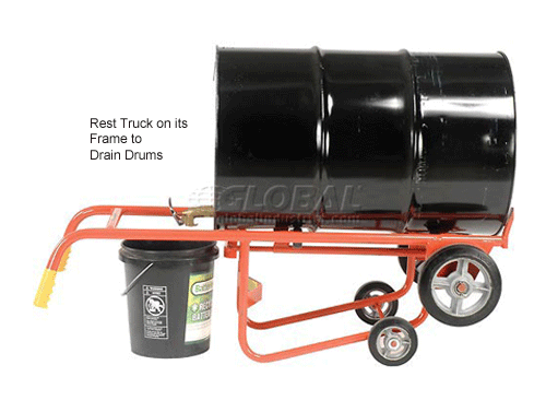Wesco® 4-Wheel Dispensing Drum Truck 240005 for 30 & 55 Gal Steel Drums ...