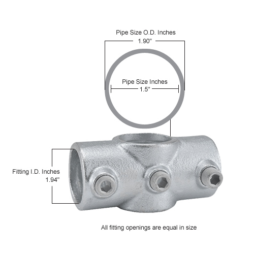 Global Industrial™ Pipe Fitting - Two Socket Cross 1-1/2" Dia. | 798745 ...