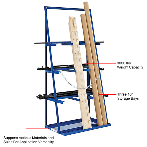 Global Industrial™ Vertical Bar Rack 39"W x 24"D x 84"H, 3000 Lb ...