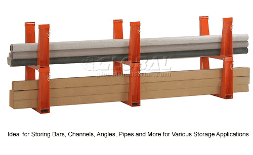 Global Industrial™ Safety U-Rack 25"W x 4"D x 20"H 10,000 lb. Capacity ...