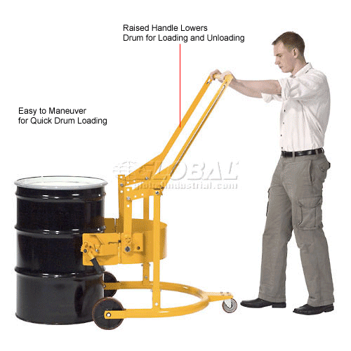 Global Industrial™ Mobile Drum Carrier for 55 Gallon Steel Drums - 800 ...