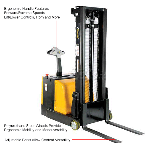 Fully Powered Counter Balanced Stacker S-CB-118 1000 Lb. Capacity ...