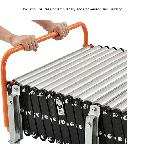 Global Industrial™ Portable Flexible & Expandable 2'8" to 8'6" Conveyor ...