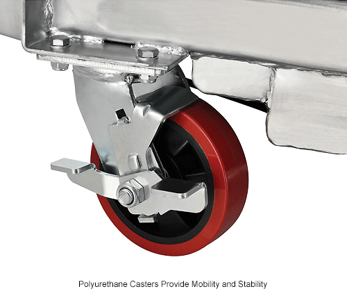 Global Industrial™ Stainless Steel Mobile Scissor Lift Table 35 x 20 ...