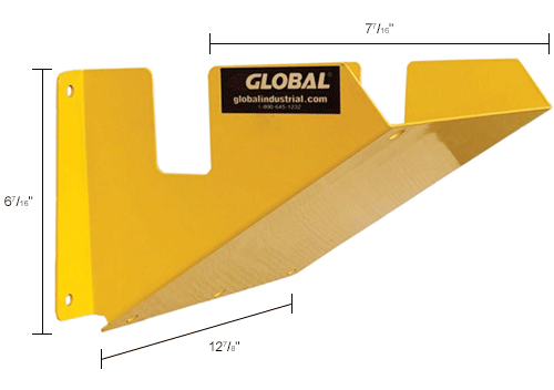 Global Industrial™ Wheel Chock Holder, 12-7/8"W x 7-7/16"D x 6-7/16"H ...