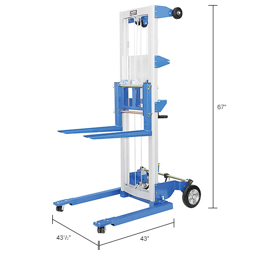 Global Industrial™ Lightweight Hand Operated Lift Truck, 400 Lb ...