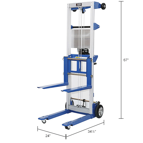 Global Industrial™ Lightweight Hand Operated Lift Truck, 500 Lb ...