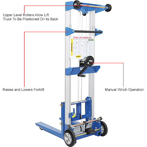 Global Industrial™ Lightweight Hand Operated Lift Truck, 400 Lb ...