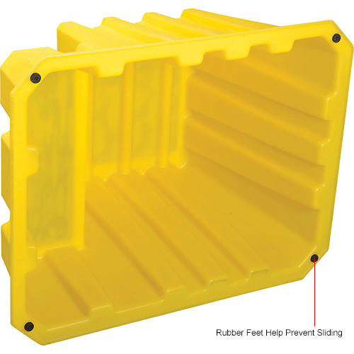 2 Step Nestable Plastic Step Stand - Yellow 25-3/4"W x 32-3/4"D x 20-1/ ...