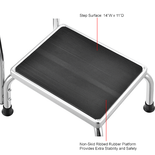 Global Industrial™ Medical Step Stool With Handrail, Non-Skid Rubber ...
