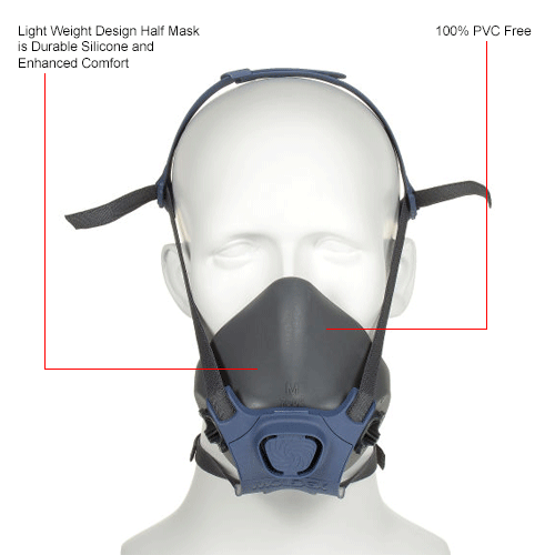 Moldex 7003 7000 Series Half Mask Respirator, Large | B2220397 ...