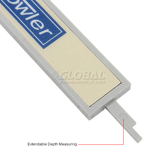 Fowler 54-101-175-0 Poly-Cal 0-6''/150MM Fractional Large Easy-Read ...