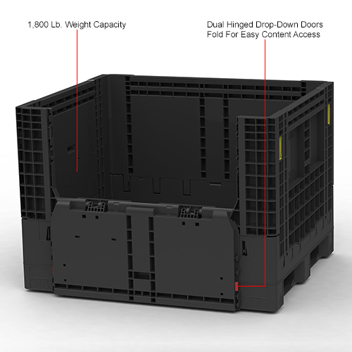 Global Industrial™ Folding Bulk Shipping Container, 48"L x 40"W x 34"H ...