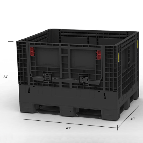 Global Industrial™ Folding Bulk Shipping Container, 48"L x 40"W x 34"H ...