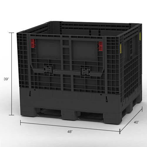 Global Industrial™ Folding Bulk Shipping Container, 48"L x 40"W x 39"H ...