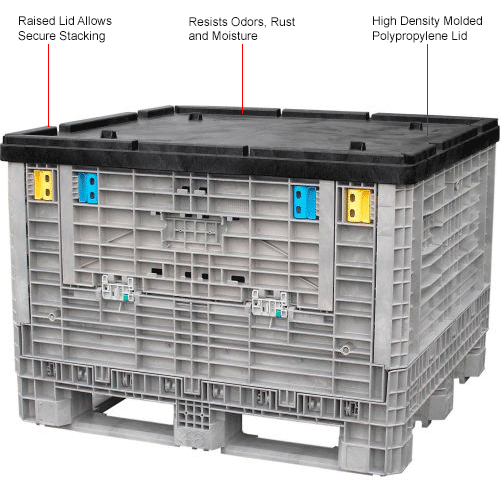 Lid for Global Industrial™ Folding Bulk Shipping Container, 48"L x 40"W ...
