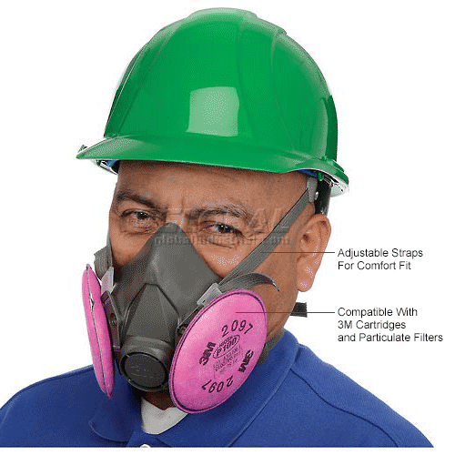 3M™ Half Facepiece Reusable Respirator 6300/07026(AAD), Large, 1 Each ...