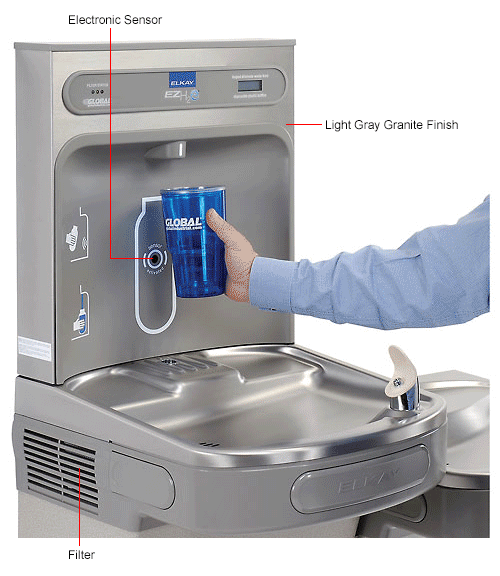 Elkay LZSTL8WSLK Water Refilling Station, Bi-Level Reversible, W/Filter ...