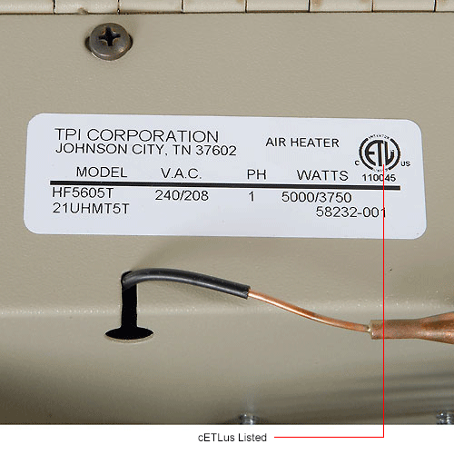 TPI Multi-Watt Unit Heater HF5605T - 240/208V 1 PH | B45463 ...
