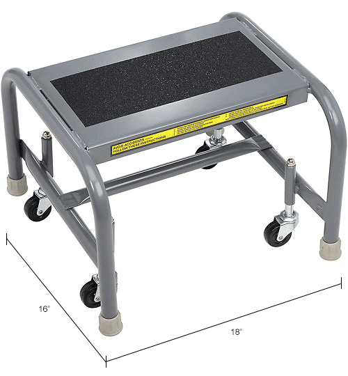 1 Step Mobile Steel Step Stand w/ Solid Anti-Slip Top Step - WLSR001163 ...