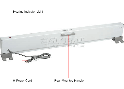 King Portable Baseboard Heater KP1210, 1000W, 120V, 4FT,W/Thermostat ...