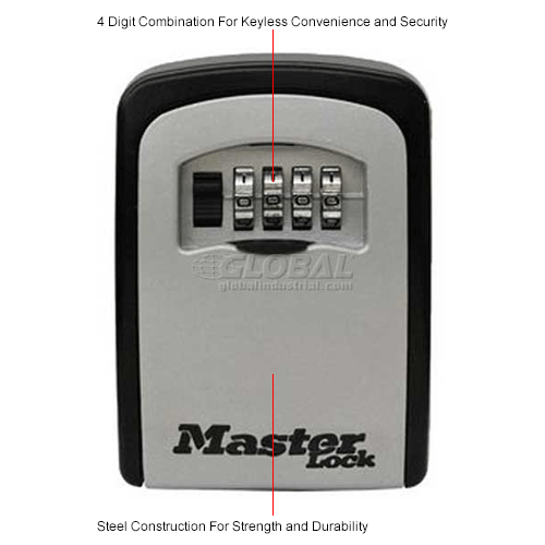 Master Lock® No. 5401D 4-Digit Locking Combination Wall Mount Keylock ...