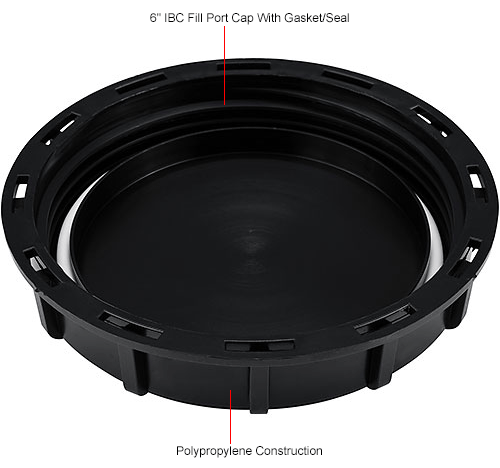 Global Industrial™ Polypropylene 6" IBC Fill Port Cap With Gasket/Seal ...