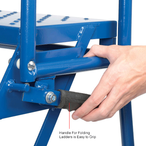 Locking Rolling Platform Step Ladders