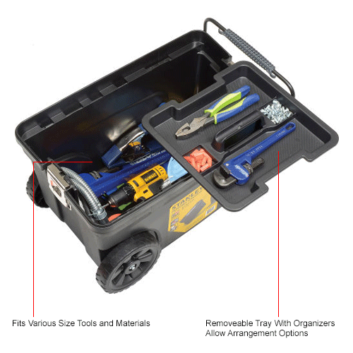 Stanley 033026R Pro-Mobile 17 Gallon Contractor Tool Chest With ...