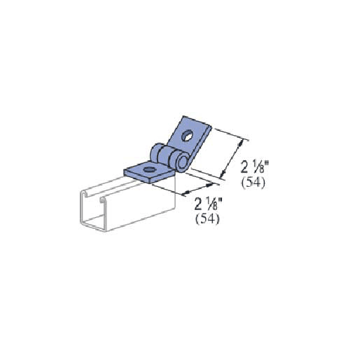 Unistrut 1-5/8" 2 Hole Adjustable Hinge P1843eg, Electro-Galvanized ...