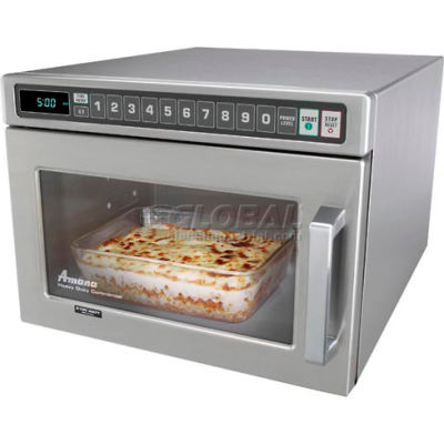 Amana® HDC12A2, Commercial Microwave, 0.6 Cu. Ft., 1200 Watts, Push ...