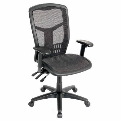 Interion® Office Chair With High Back & Adjustable Arms, Mesh, Black ...