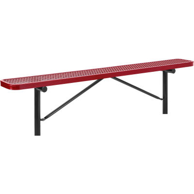 Global Industrial™ 8' Outdoor Steel Flat Bench, Expanded Metal, In ...
