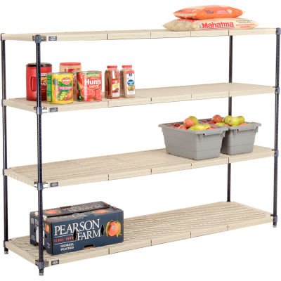 Nexel®, Nexelite®, 4 Tier, Vented Plastic Mat Shelving Unit, 72"W x 24"D x 54"H | 331525N ...