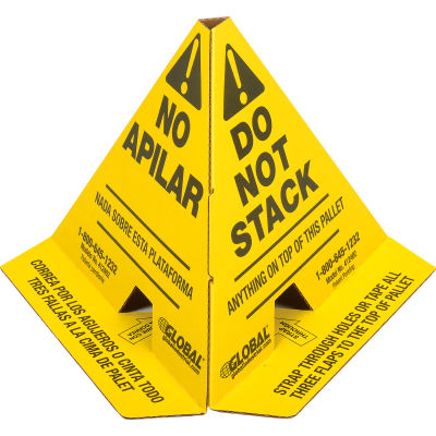 Global Industrial™ "Do Not Stack" Printed Trilingual Pallet Cones ...