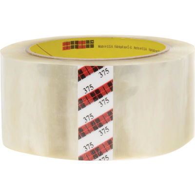 3M™ 375 Carton Sealing Tape 2" x 55 Yds. 3.1 Mil Clear - Pkg Qty 36 ...