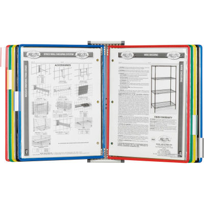 Tarifold® Paper Organizer Wall Unit Expansion Set, 10 Assorted Color ...