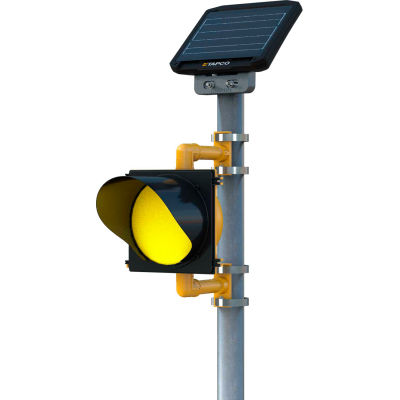 Tapco Solar 13W Top of Pole, 24/7 Flashing, 12", Amber LED, Yellow ...