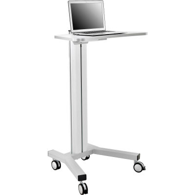 Global Industrial™ Mobile Height Adjustable Laptop Workstation with 4 ...