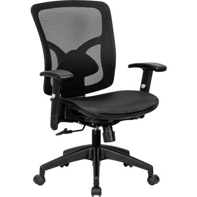 Interion® All-Mesh Office Chair with Lumbar Support, Black | 695969 ...