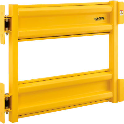 Global Industrial™ Self-Closing Guard Rail Safety Gate, Safety Yellow ...