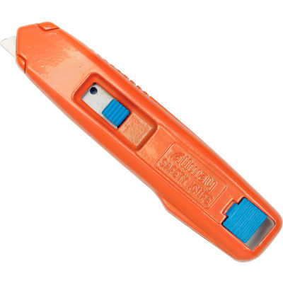 Self-Retracting Aluminum Safety Box Cutter With 6 Blades - Pkg Qty 12 ...