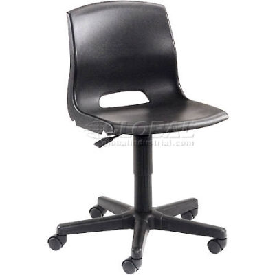 Interion® Plastic Office Chair - Black | 921357 - GLOBALindustrial.ca