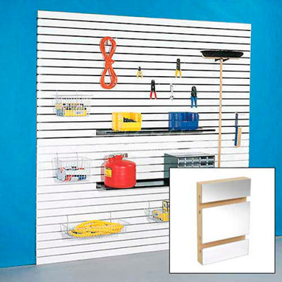 48" x 48" Slatwall Panel - Mirror, With Aluminum Inserts - Pkg Qty 4 ...