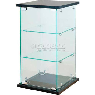 Frameless Glass Showcase, Counter Top, 13"W x 13"D x 24"H | B1224082 ...