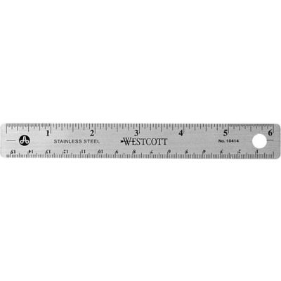 6" Stainless Steel Ruler - Pkg Qty 48 | B542853 - GLOBALindustrial.ca