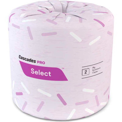 Cascades Standard Roll Bathroom Tissue - 500 Sheets/Roll, 48 Rolls/Case ...