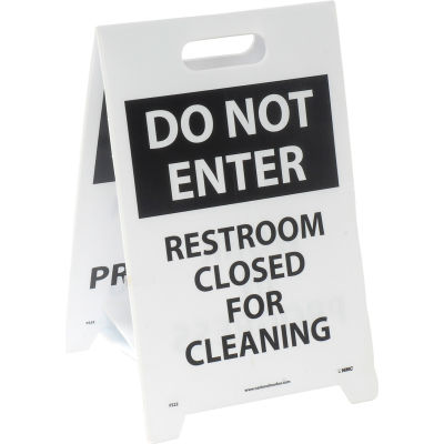 Floor Sign - Do Not Enter Restroom Closed For Cleaning | B172247 ...