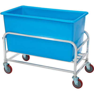 Winholt Aluminum Bulk Mover 8 Bushel 30-8-AL/BL with Blue Tub38-1/2"L x ...